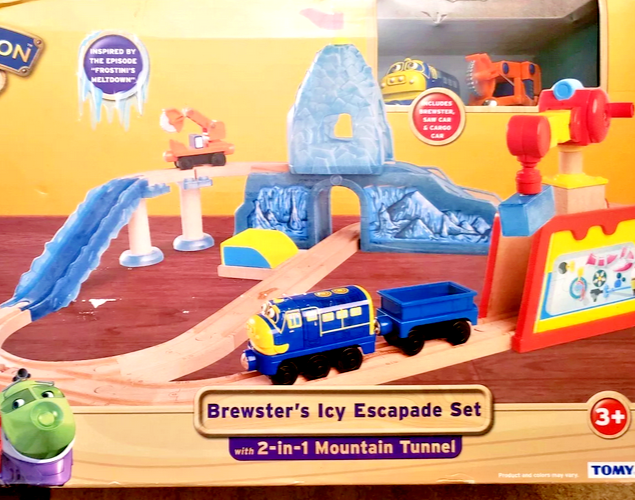 Chuggington Wooden Railway Rare New in Box Brewster's Icy Escapade Set ...