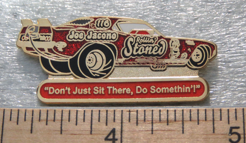 JOE JACONO Rollin Stoned Plymouth Cuda Nitro FUNNY CAR DRAG RACING Pin ...