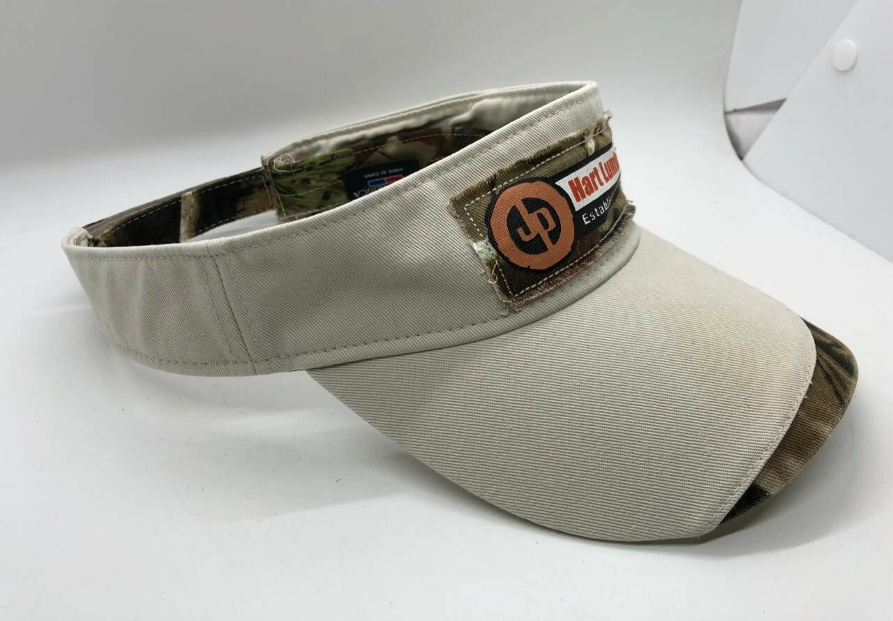 JP Hart Lumber Est 1939 Adult Visor Cap Hat Adjustable Beige Camo ...
