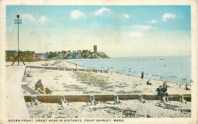 OCEAN FRONT & GREAT HEAD, POINT SHIRLEY, MASSACHUSETTS, VINTAGE ...