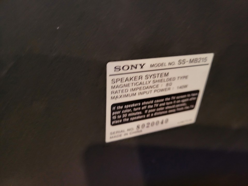 Sony SS-MB215 Speakers Working | eBay