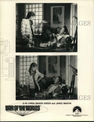 1988 Press Photo Lynda Mason Green, Jared Martin in "War of the Worlds ...