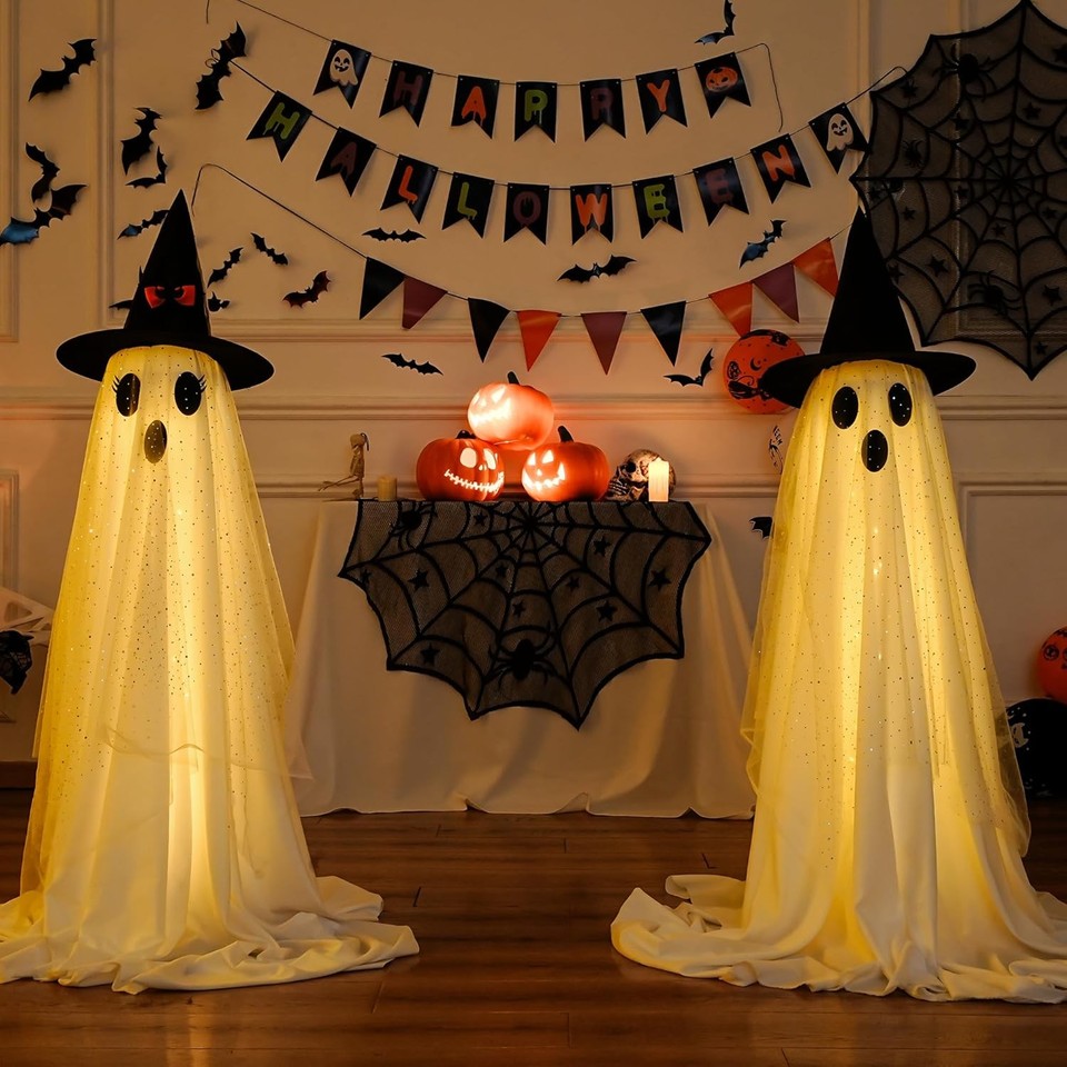 2Pack Halloween Decorations Outdoor Party Spooky Ghost & Remote Control ...