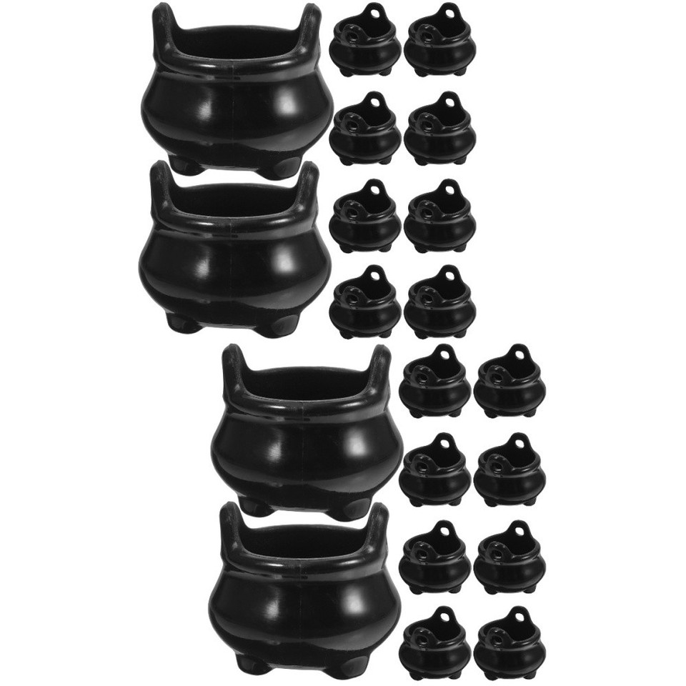 20 Pcs Miniature Witch Cauldron Mini Cauldron Model Halloween Mini ...