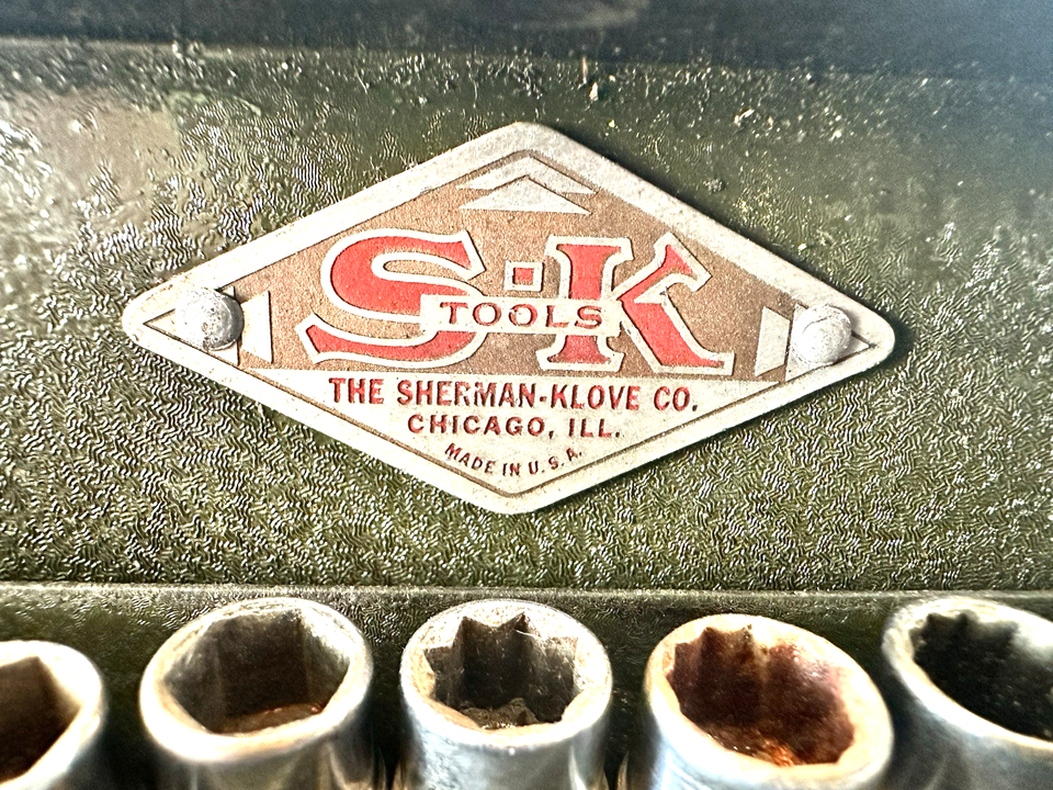 SK Tools The Sherman-Klove 16 Pieces Socket Set Vintage Chicago Metal ...