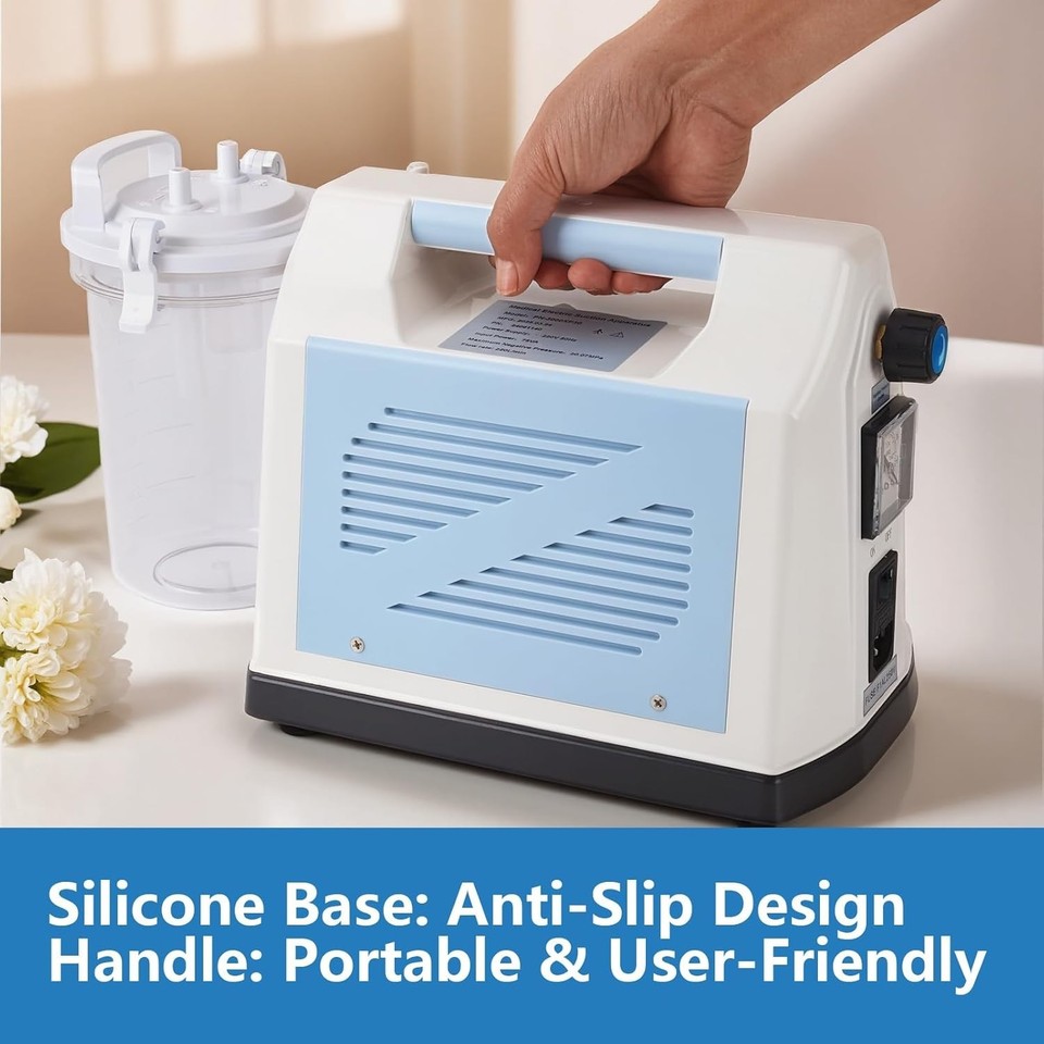 Portable Suction Unit Machine - Home & Veterinary Use for Phlegm, Mucus ...