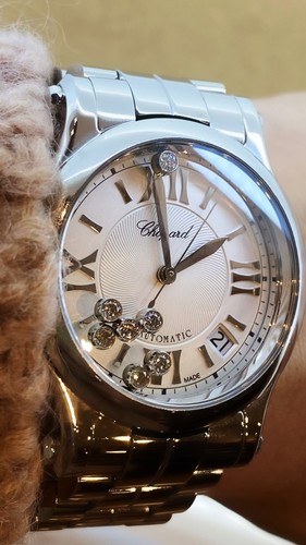 Chopard Happy Sport ref 8559, 7 Dancing Diamonds (0.35ct) 36mm Ladies ...