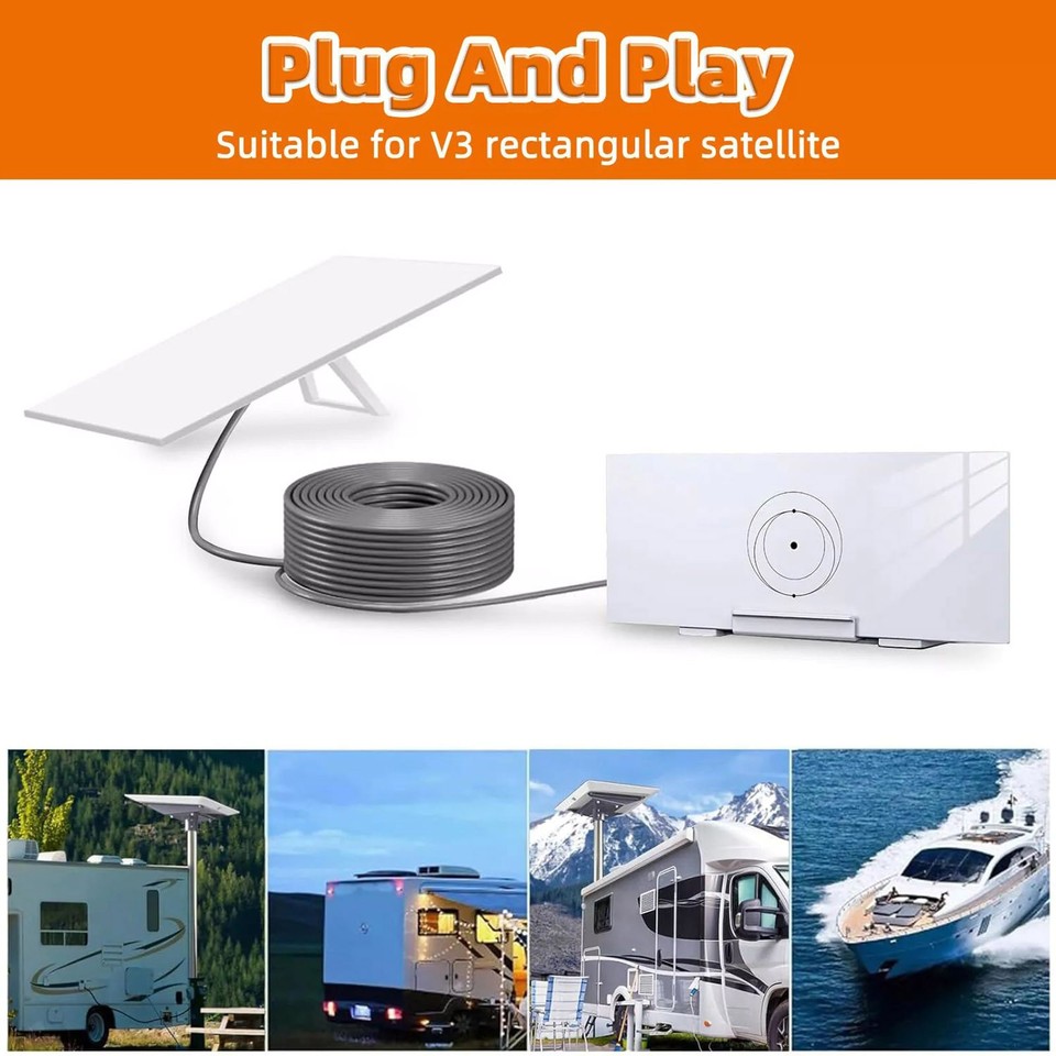 10m/33FT Cable Extension Ethernet Replacement Cable Line For Starlink ...