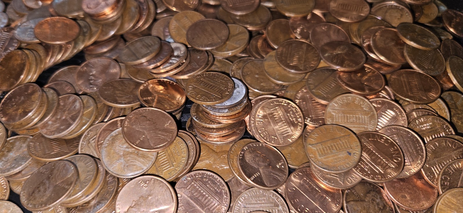 3 Lb Bag 95% Copper Cents Pennies 1959-1982 Lincoln Memorial various ...