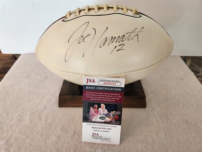JOE NAMATH signed full size football JSA COA JETS | eBay