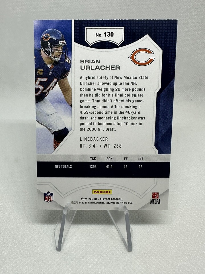 Brian Urlacher 2021 Panini Playoff Football #130 Chicago Bears Card | eBay