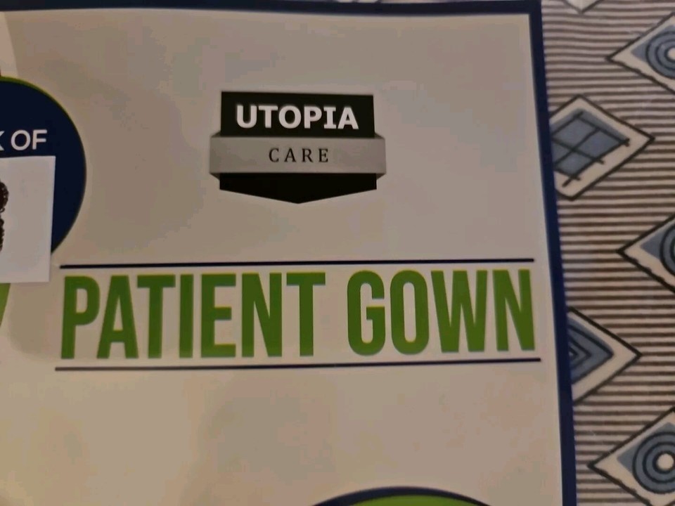 Utopia Care Patient Hospital Gowns 3 Pack Unisex Diamonds Fits Up To ...