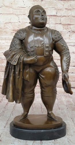 100% Solid Bronze Large Fernando Botero Bullfighter Bull Fighter Statue ...