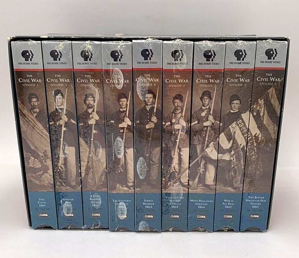 PBS The Civil War Box Set Of 9 VHS Tapes Documentary Home Video Ken ...
