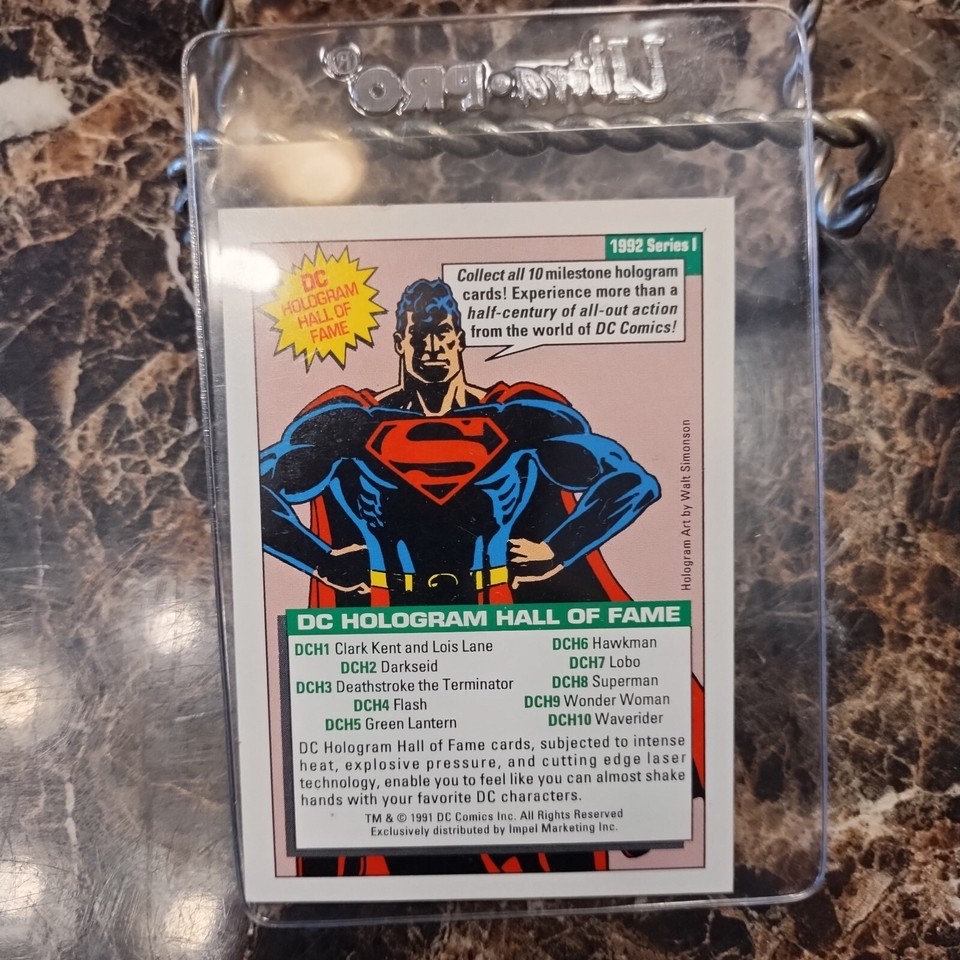 1992 Impel DC Comics Series 1-DCH8 Superman Hologram Hall Of Fame | eBay