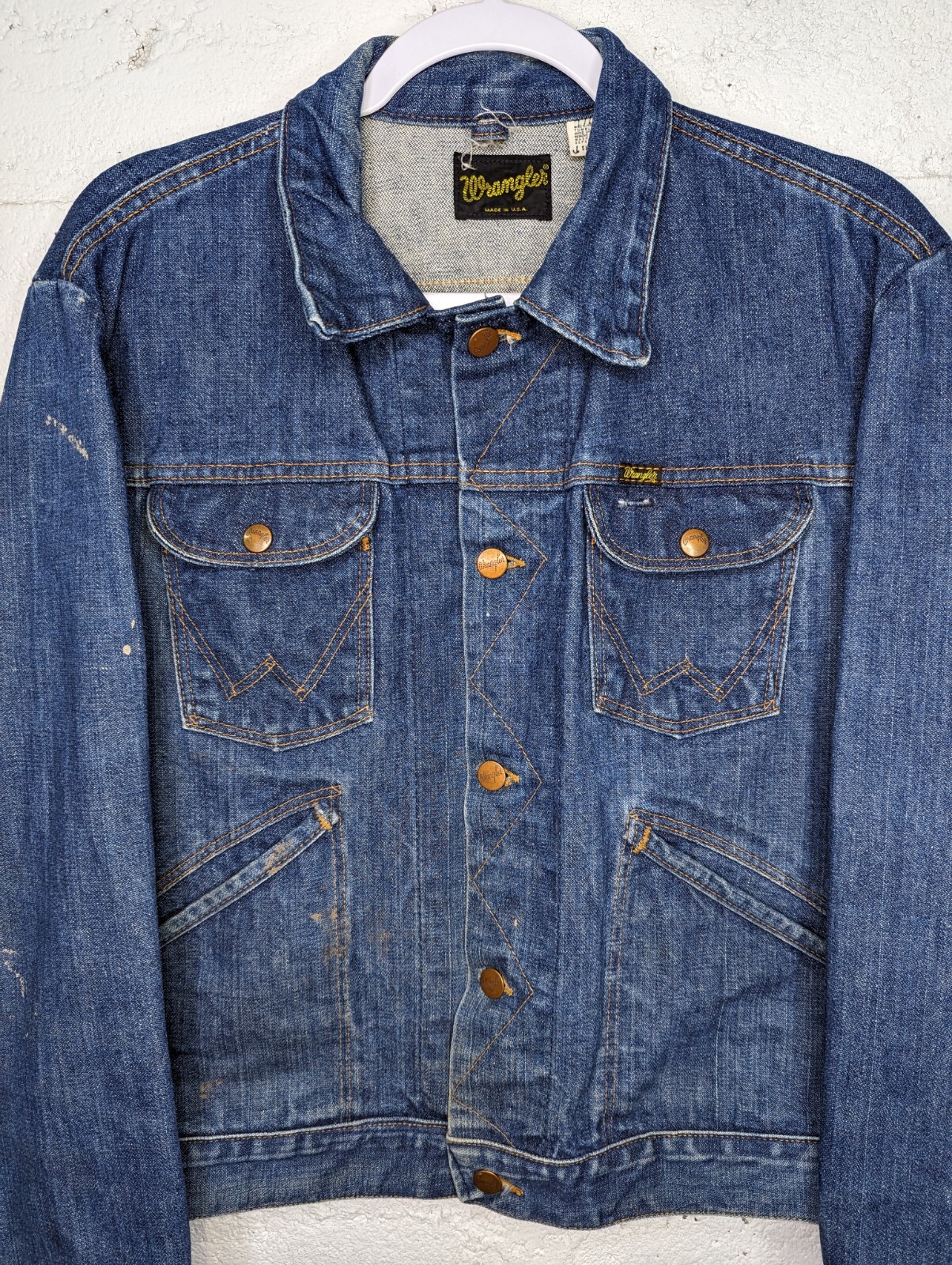 Vintage 1960s Wrangler Denim Jacket Trucker Medium Wa… - Gem