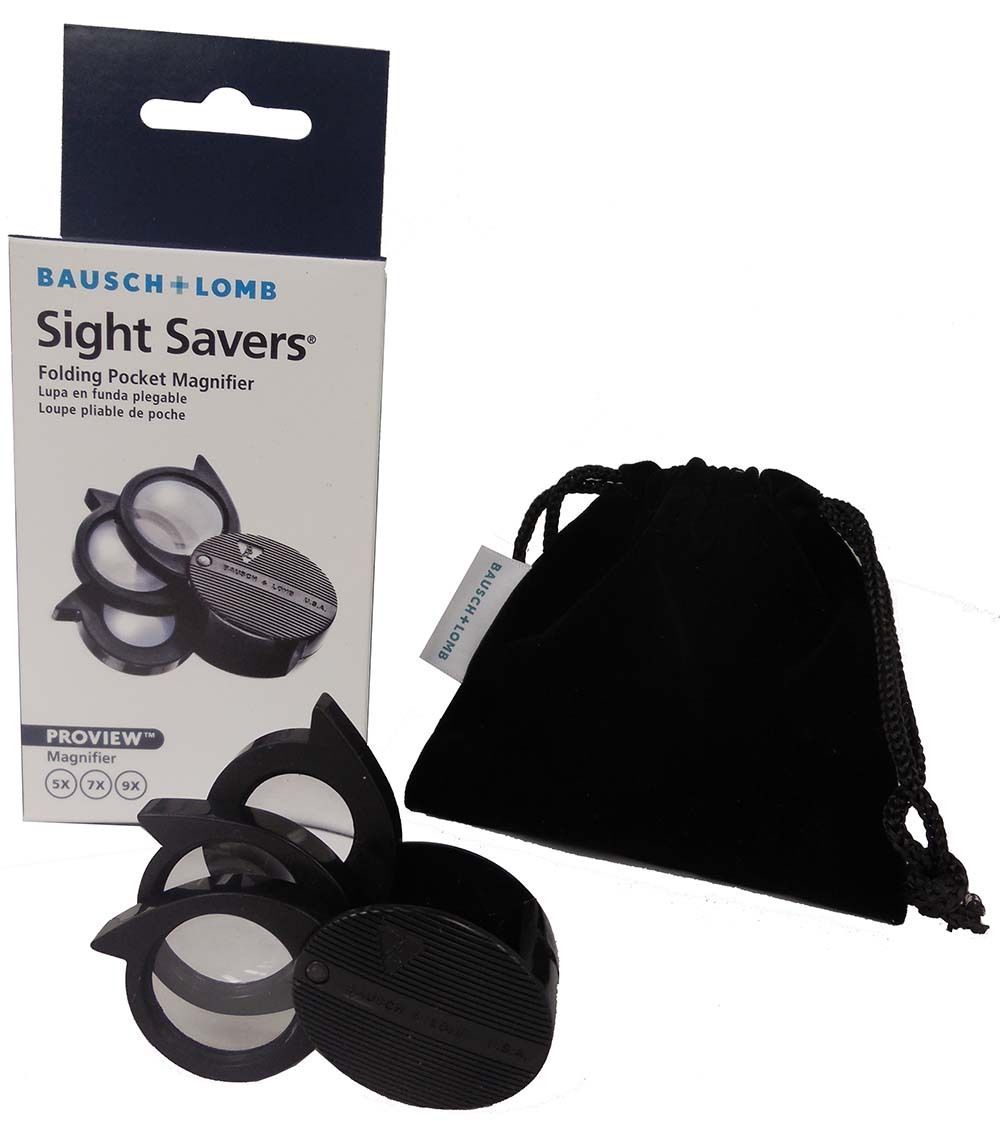 Bausch & Lomb 812367 3 Lance Magnifier Folding Pocket Loupe 5X, 7X, 9X ...