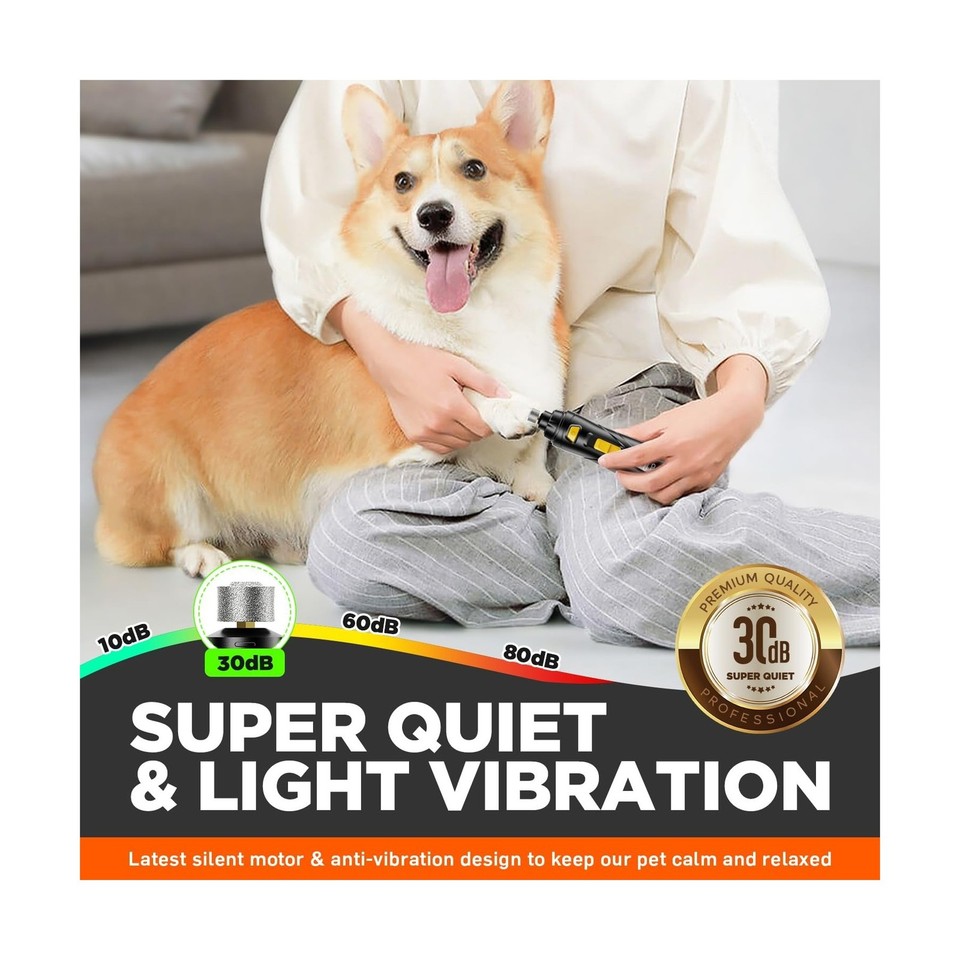 Dog Nail Grinder Quiet, Rechargeable Dog Nail Trimmers Dog Nail Cli... Fast Ship | eBay