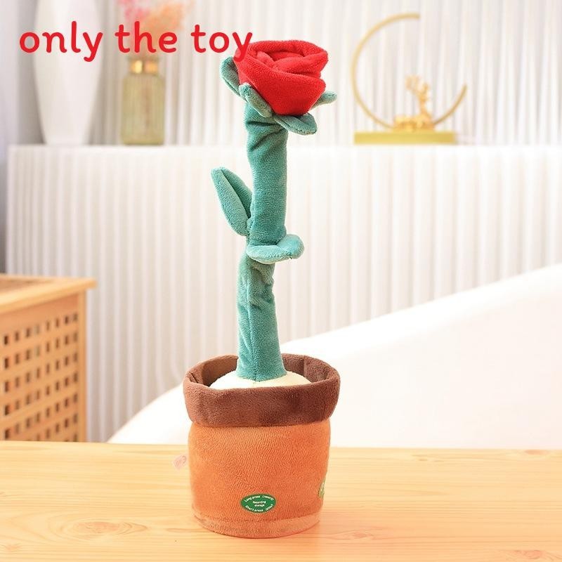 Rose Cow Rabbit Donkey Plush Toy With Dancing And Voice Repetition For ...