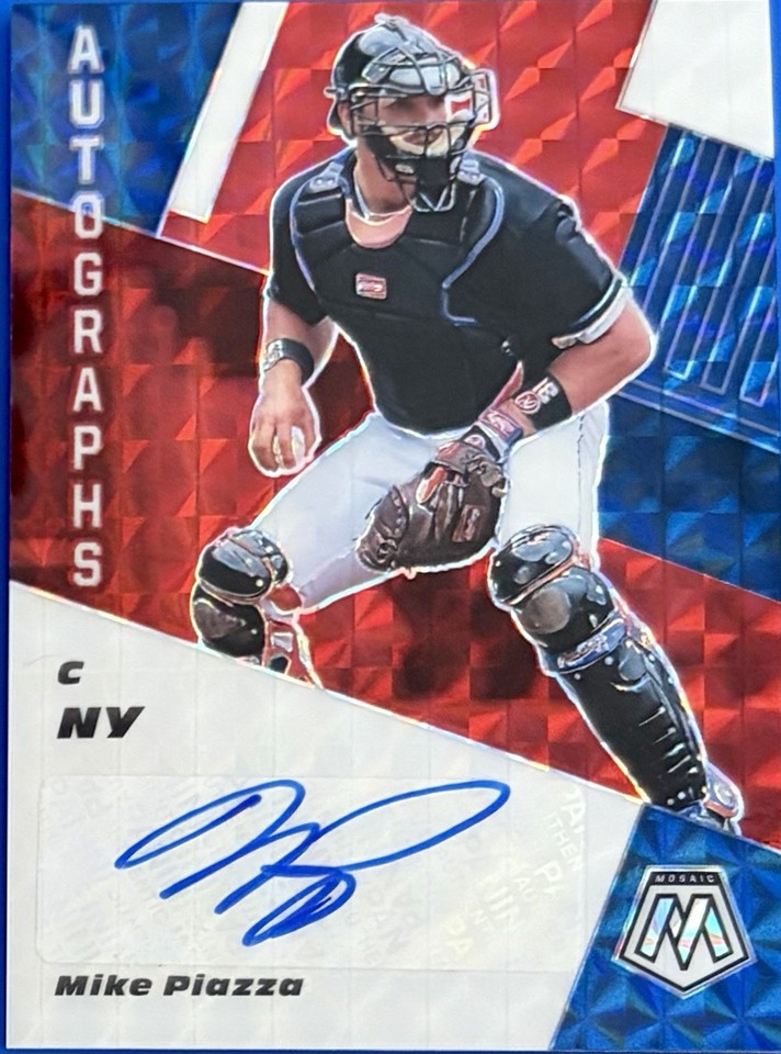 2021 Panini Mosaic Baseball, Mike Piazza Autograph Auto, New York Mets ...