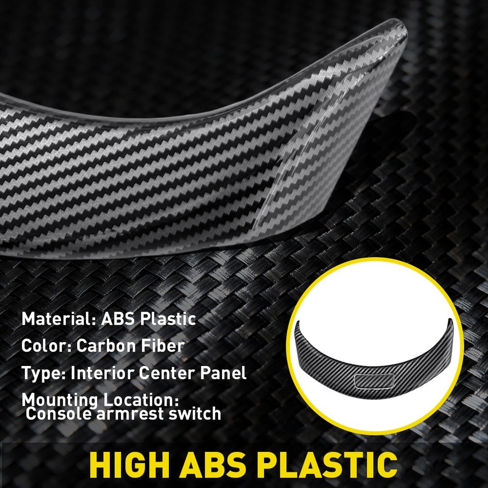 Carbon Fiber Console Armrest Box & Button Trim For Mercedes GLC Class ...