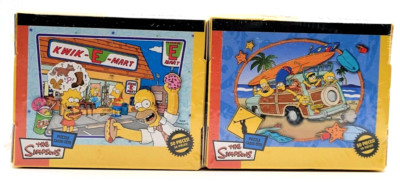 THE SIMPSONS 50 PIECE DOUBLE MINI PUZZLES / DINNER WITH DAD / SURFARI ...