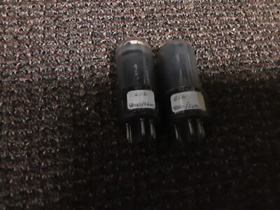 Pair Philco 6V6GT / Dark Glass Vintage Radio Tube Guitar Audio Amp ...