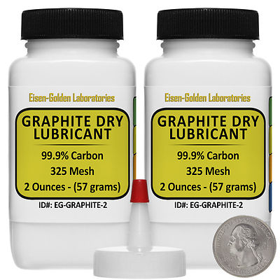 Graphite Dry Lube [C] 99.9% ACS Grade Powder 4 Oz in Two Dispenser ...