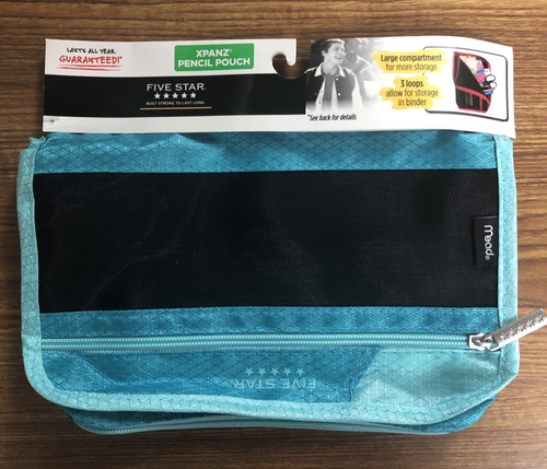 Mead Five Star Turquois XPANZ Pencil Pouch School Binder Storage ...