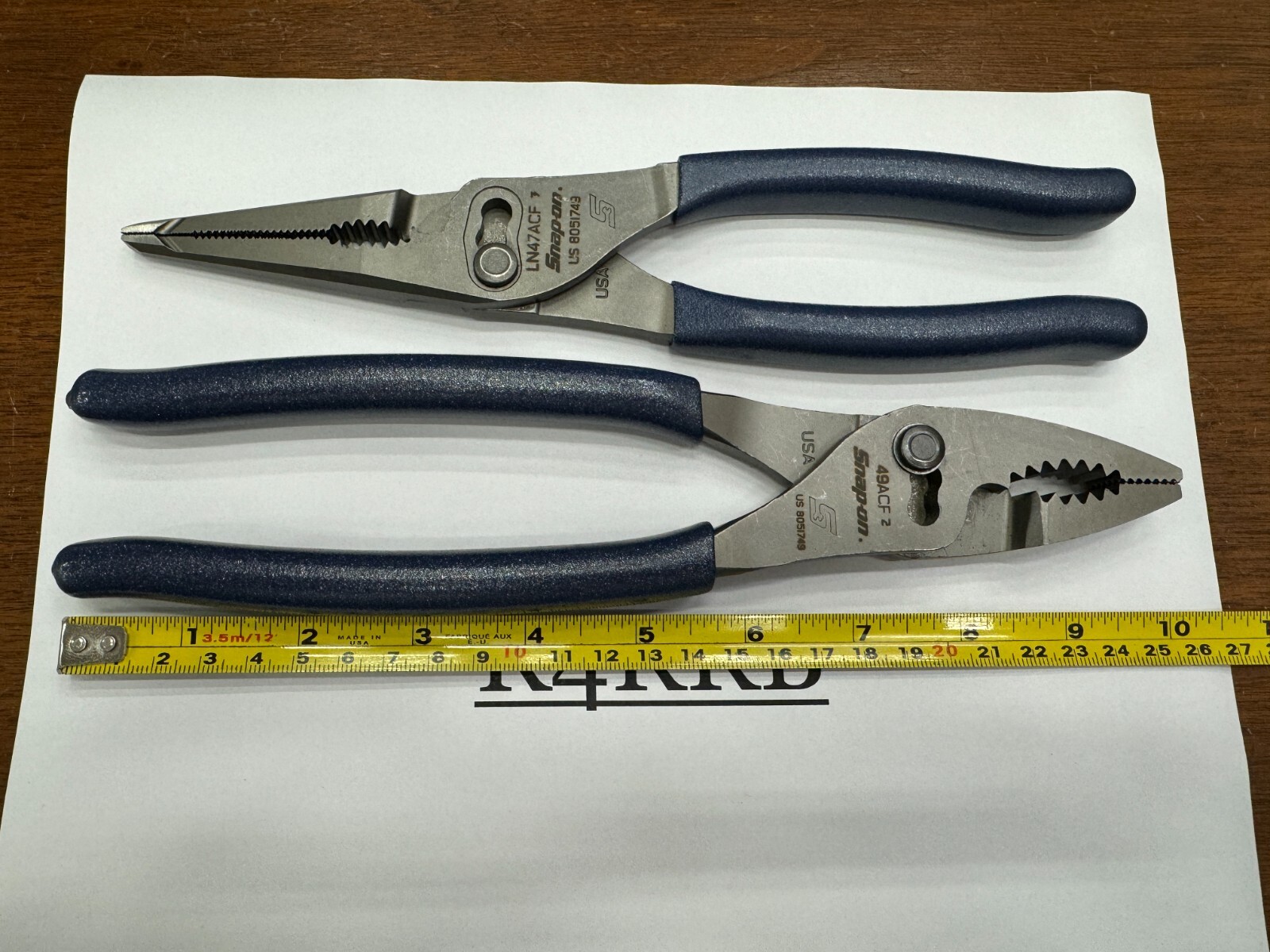 Snap-on Tools NEW POWER BLUE Soft Grip LONG LEVERAGE Plier Lot Set ...