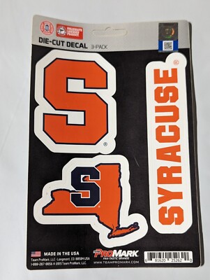 Syracuse Orange 3-Pack Découpé Décalques Stickers Drap Mesure 12.7cm x ...