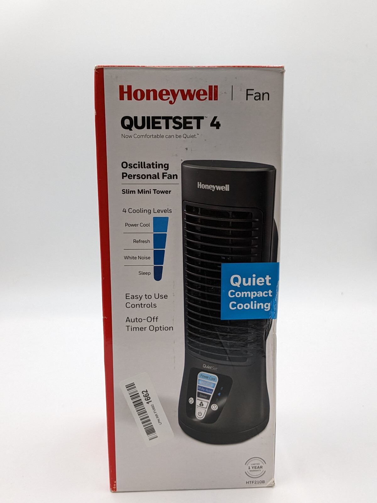 Honeywell HTF210B QuietSet Mini Tower Table Fan - Black for sale online ...
