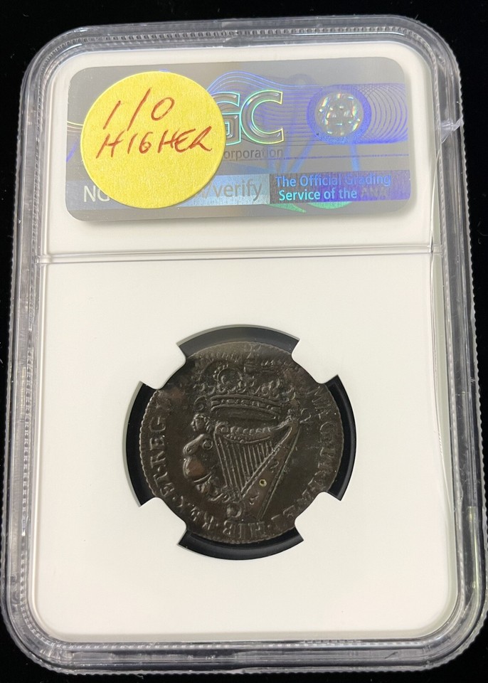 IRELAND 1692 HALF PENNY WILLIAM AND MARY S-6597 NGC XF40 | eBay