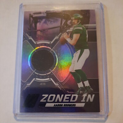2023 Zenith Aaron Rodgers Zoned In Patch ZI-ARS New York Jets | eBay