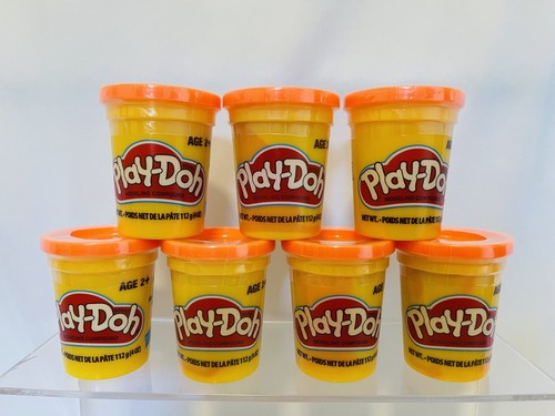 Play-Doh Lot of 7 Orange Containers NEW SEALED 4oz | eBay