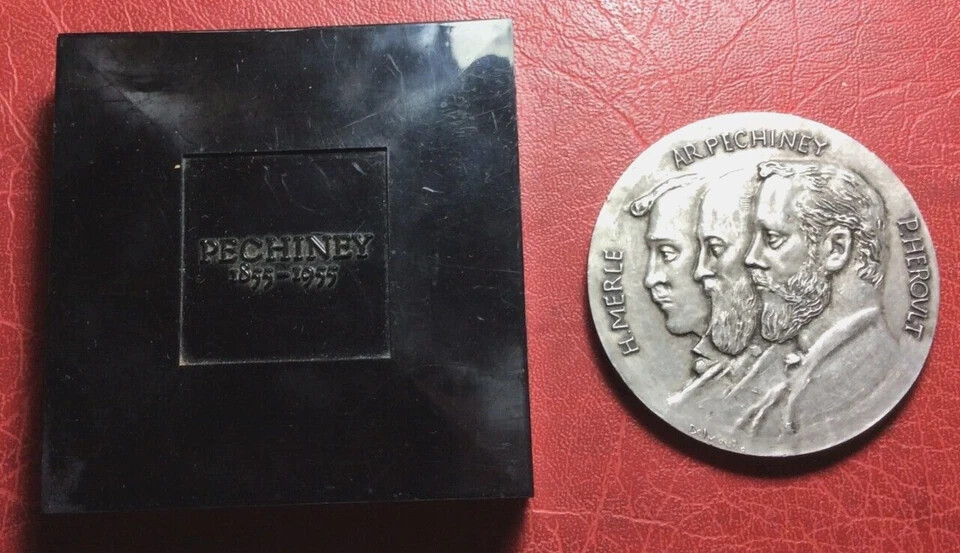 Art Déco 100 anniversaire de PECHINEY Zeus nu en ciel médaille Paul ...