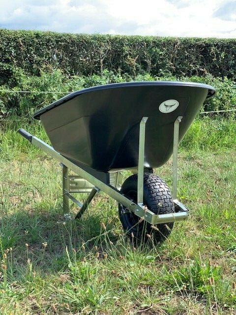 PUNCTURE PROOF OX WHEELBARROW 120L 160L 200L Garden Stable Foam Tyres ...