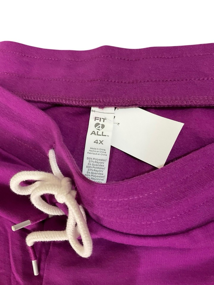 Fit 4 All by Carrie Wightman Relaxed-Leg Pant A491505 Purple Plus Size ...