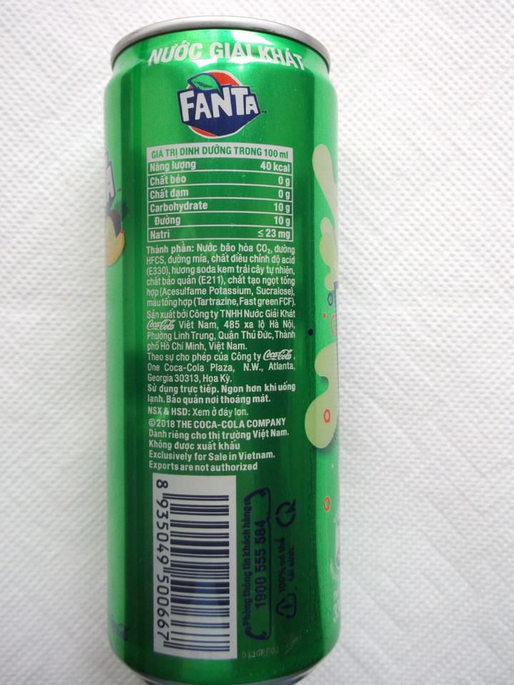 FANTA SODA KEM TRAI CAY 2019 VIETNAM empty can 330ml top opened | eBay
