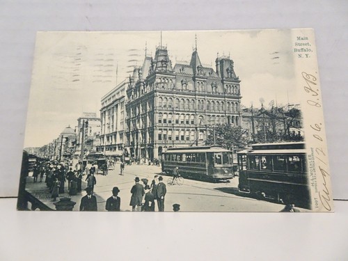 Vintage Postcard Main Street Buffalo NY New York Posted 1906 Trolley ...