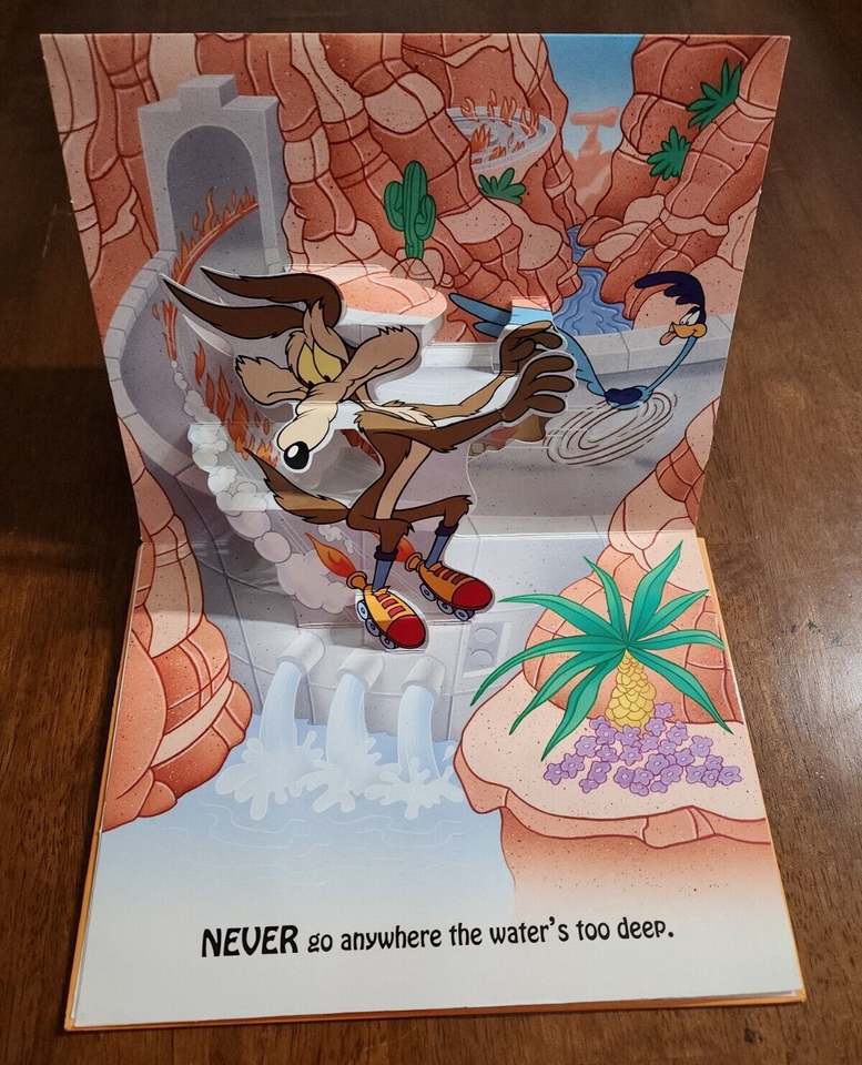 LANDOLL'S Wile E Coyote Gravity Lessons Pop Up Book 1996 WB Looney ...