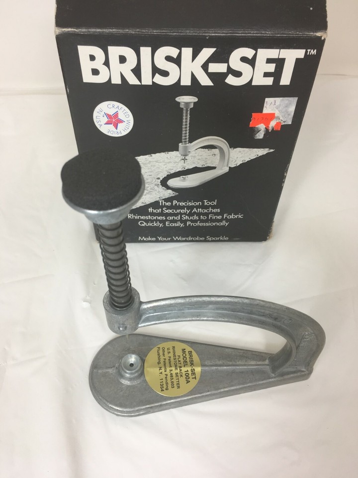 VINTAGE BRISK-SET 100A RHINESTONE SEQUIN NAILHEAD SETTING MACHINE TOOL ...