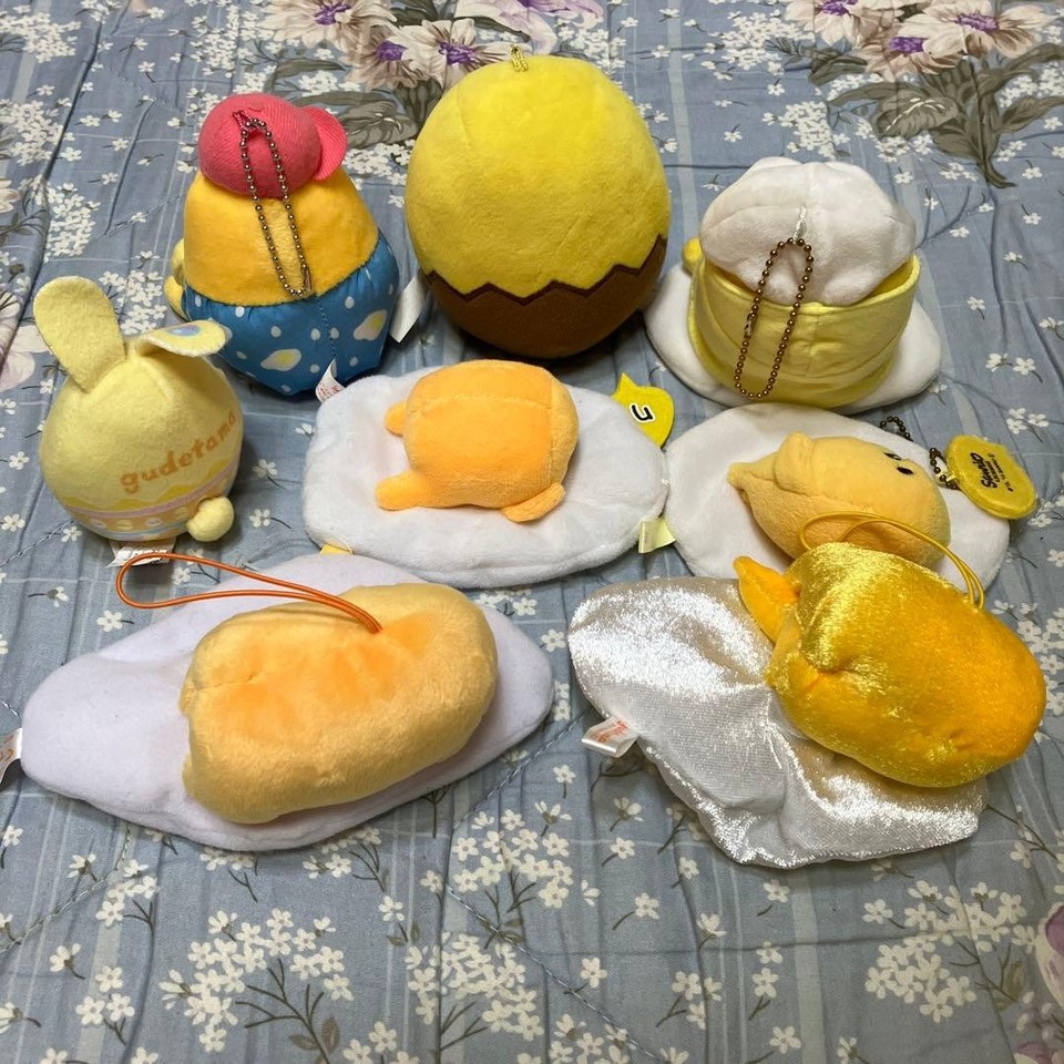 Sanrio Gudetama Mascot Set, 8 Pcs, Shibuya Limited, With Ball Chains | eBay