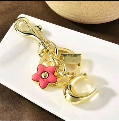 NWT Coach Solid Signature C Bag Charm Keychain Key Fob 1635 Brass Gold ...