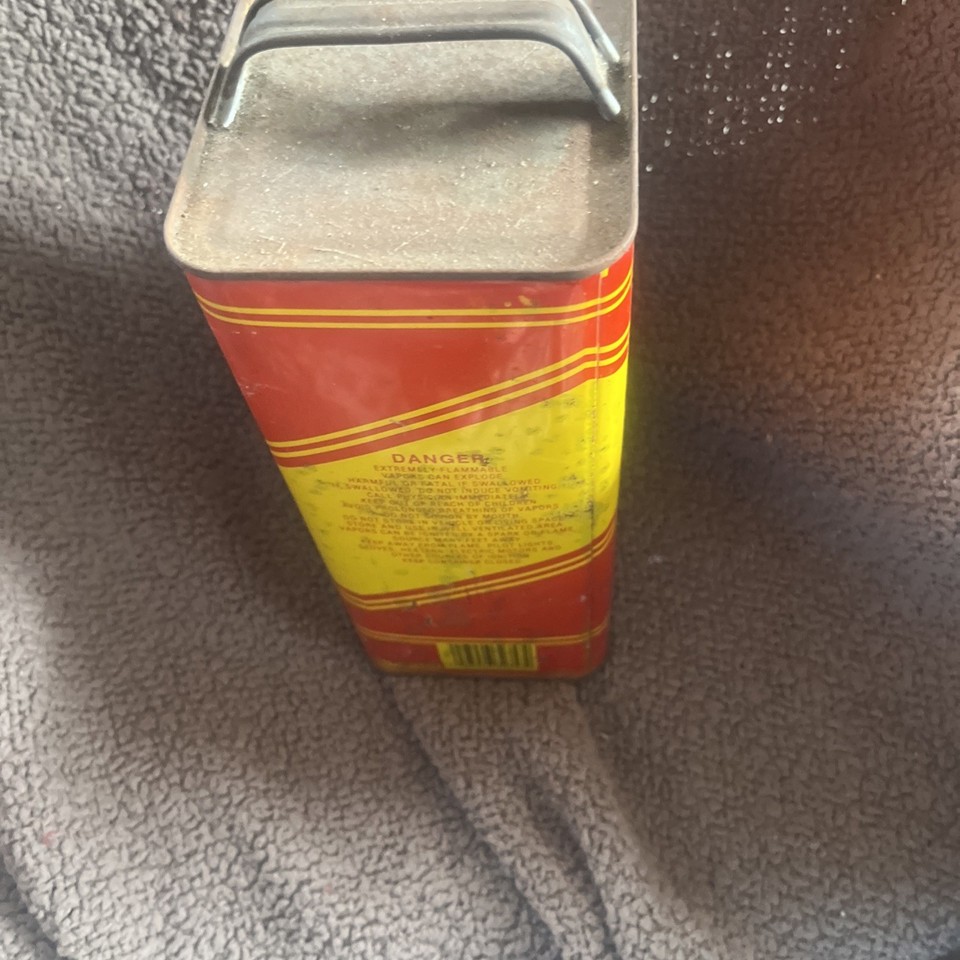 Vintage Stancan 1 Gallon Tin Metal Gas Oil Can Shop Decor Made In USA ...