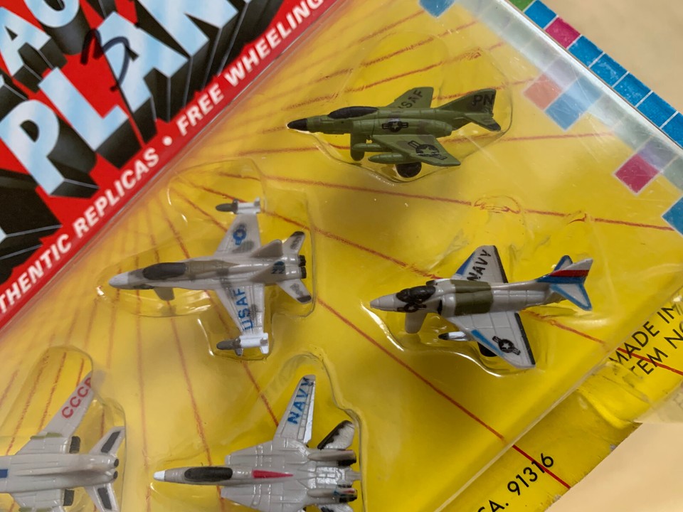 F-14A TOMCAT F/A 18 HORNET F-4 PHANTOM MICRO MACHINES SIZE JET PLANES ...