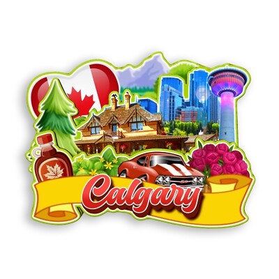 Calgary Canada Refrigerator magnet 3D travel souvenirs wood craft gifts ...