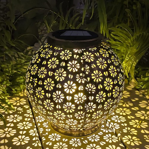 Solar Power Lantern Outdoor Garden Light Daisy Ornament Decoration Yard ...