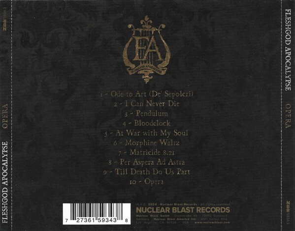 Fleshgod Apocalypse ‎– Opera CD - SEALED NEW - Death Metal | eBay