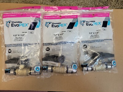 SharkBite EvoPEX Push-to-Connect Ball Valve 1/2" RT K22222Z Lot of 3 | eBay